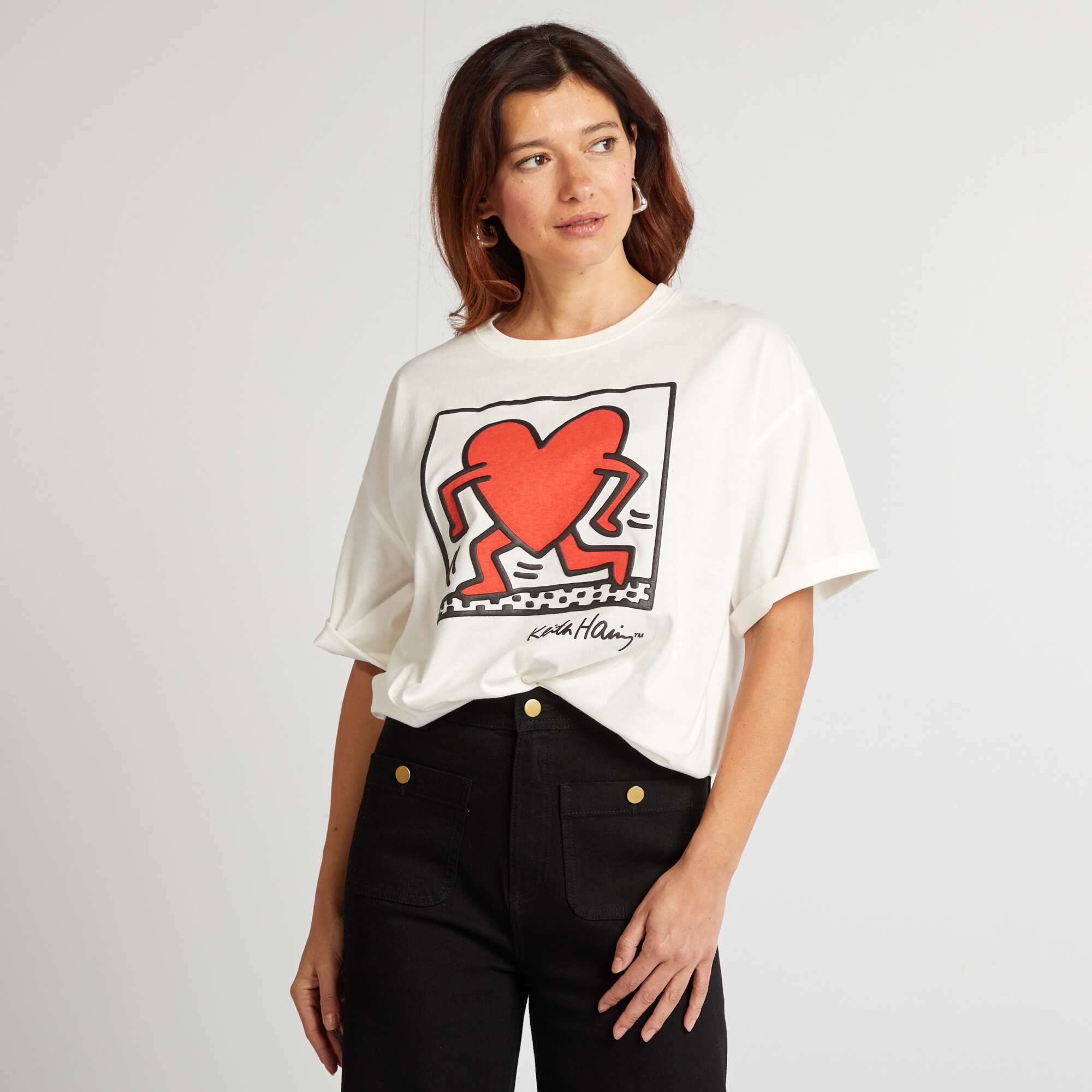 Keith Haring T-shirt - Valentine's Day WHITE – Kiabi KSA