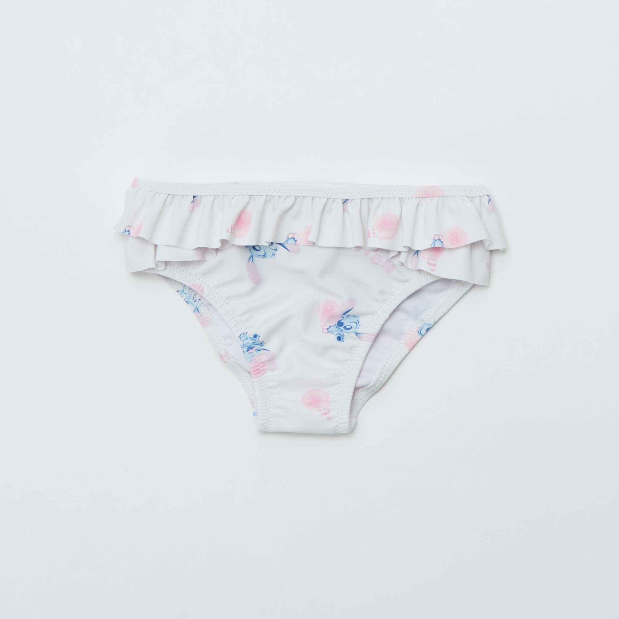 'Stitch' ruffled swim bottoms WHITE – Kiabi KSA