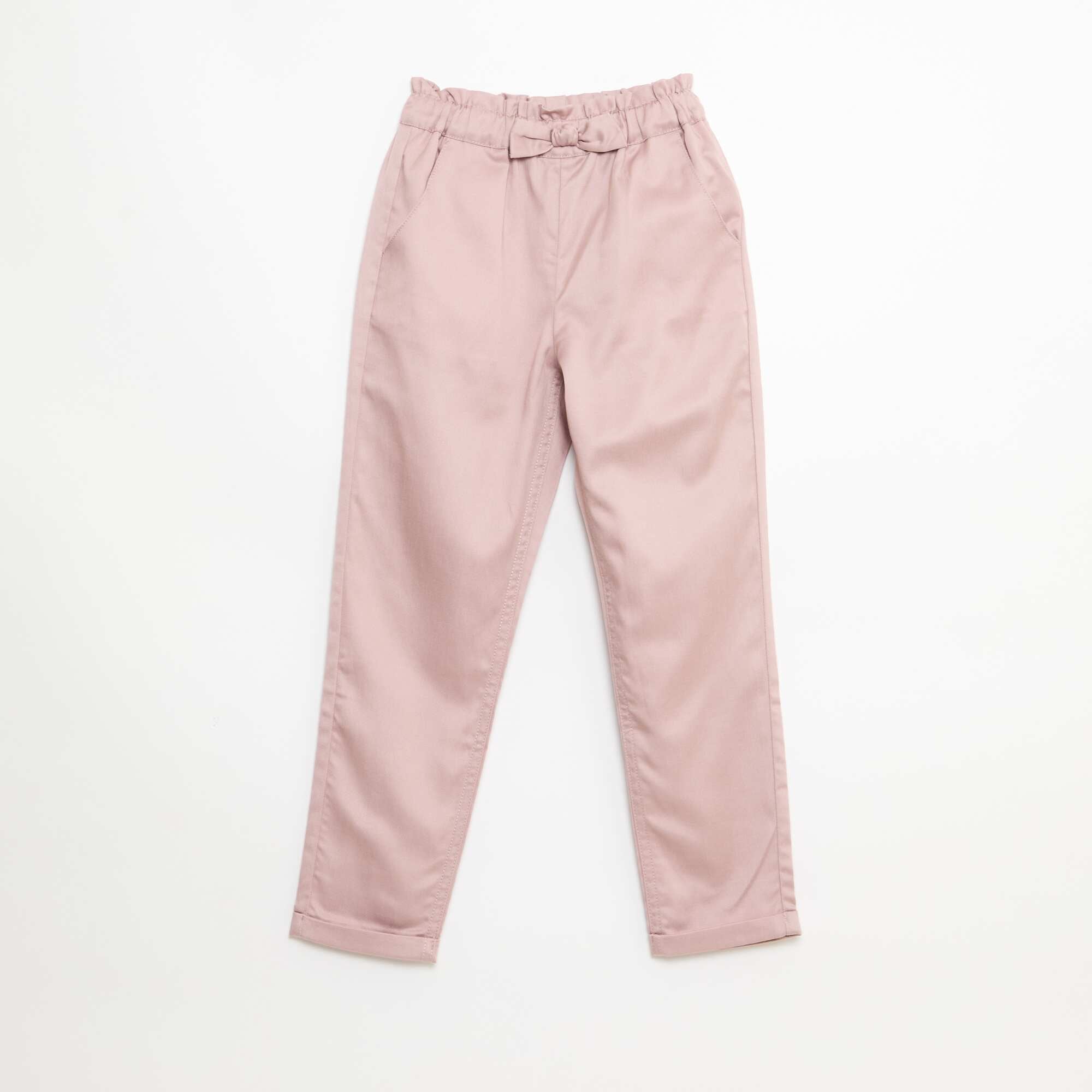 Tencel Trousers with Plain Knot PURPLE – Kiabi KSA