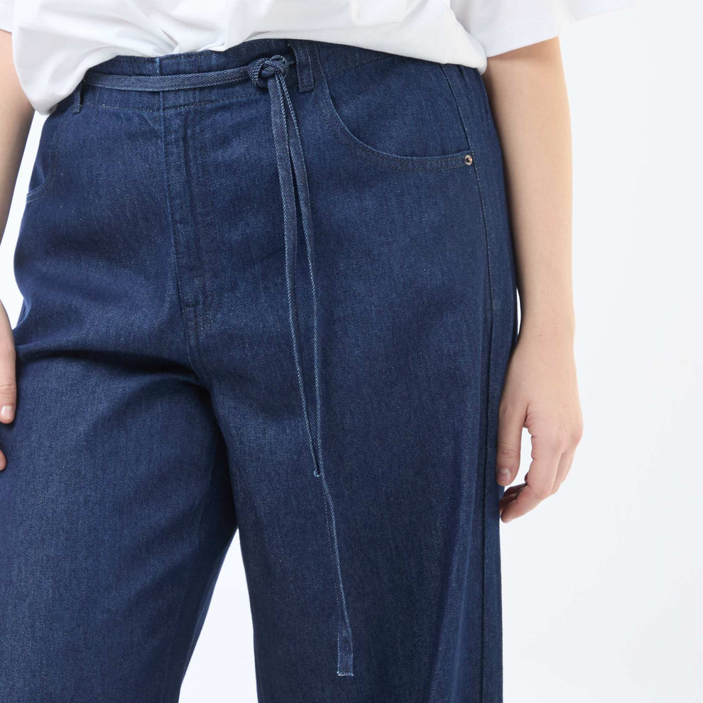 Low-Rise Wide Leg Denim Jeans BLUE – Kiabi KSA